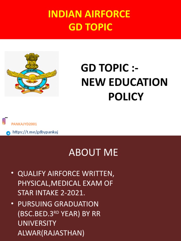 Indian Airforce GD Topic | PDF
