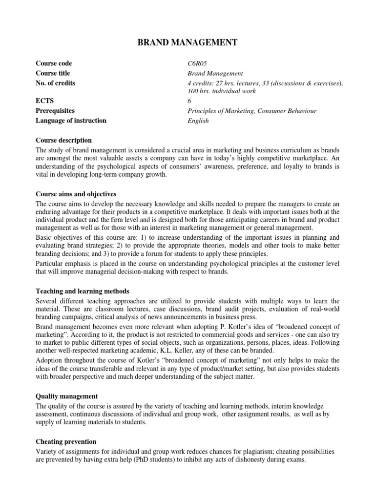 Brand Management | Brand | Brand Management