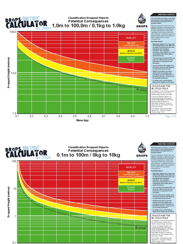 Classifying Dropped Object Risks | PDF | Mass | Force