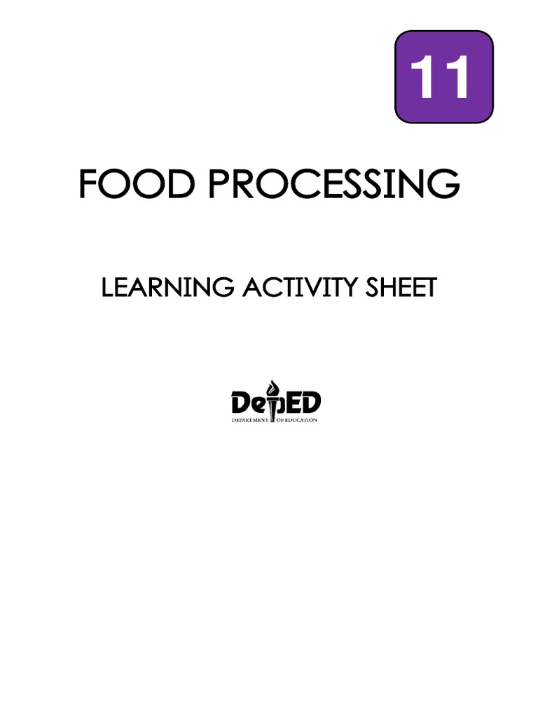 SHS Grade 11 - TVL Food Processing | PDF | Curing (Food Preservation ...