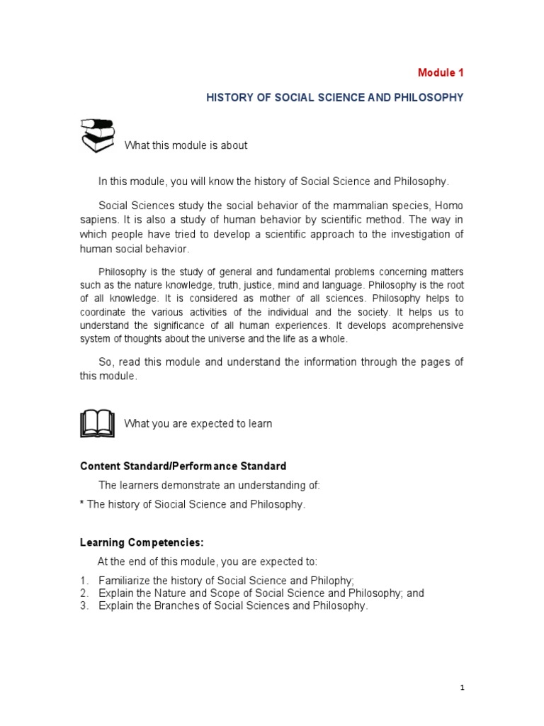 The History and Development of Social Sciences and Philosophy | PDF ...