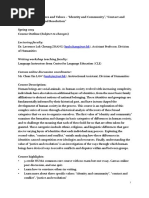 UGFH 1000B Course Outline 2022-23 | PDF | Learning | Textbook