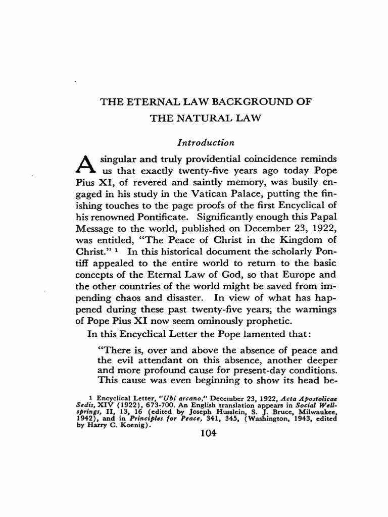 Eternal Law | PDF | Thomas Aquinas | Natural Law