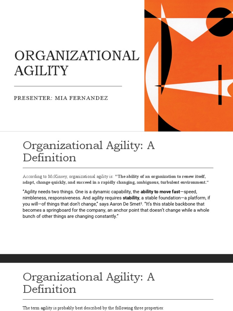 Organizational Agility: Presenter: Mia Fernandez | Descargar gratis PDF ... Organizational Agility: Presenter: Mia Fernandez | Descargar gratis PDF ...