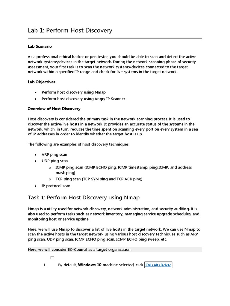 Lab 2 Scanning Networks | PDF | Transmission Control Protocol | Port ...