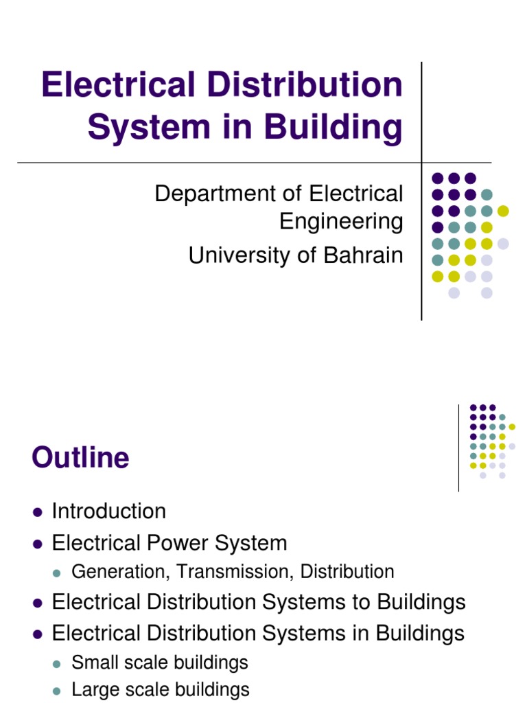 Electrical Distribution Systems in Buildings | PDF | Electric Power ...