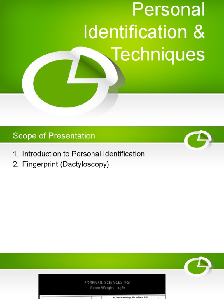 Personal Identification | PDF | Fingerprint | Hand