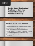 Philippine History Source Analysis | PDF | Analysis | Primary Sources