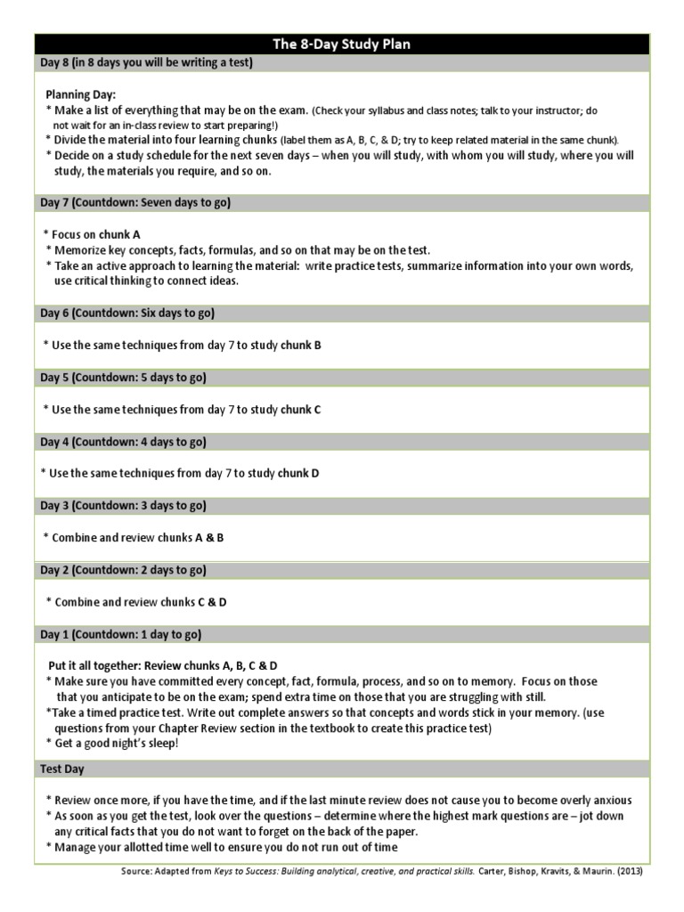 Class 8 Exam Study Plan Guide | PDF | Career & Growth | Self-Improvement