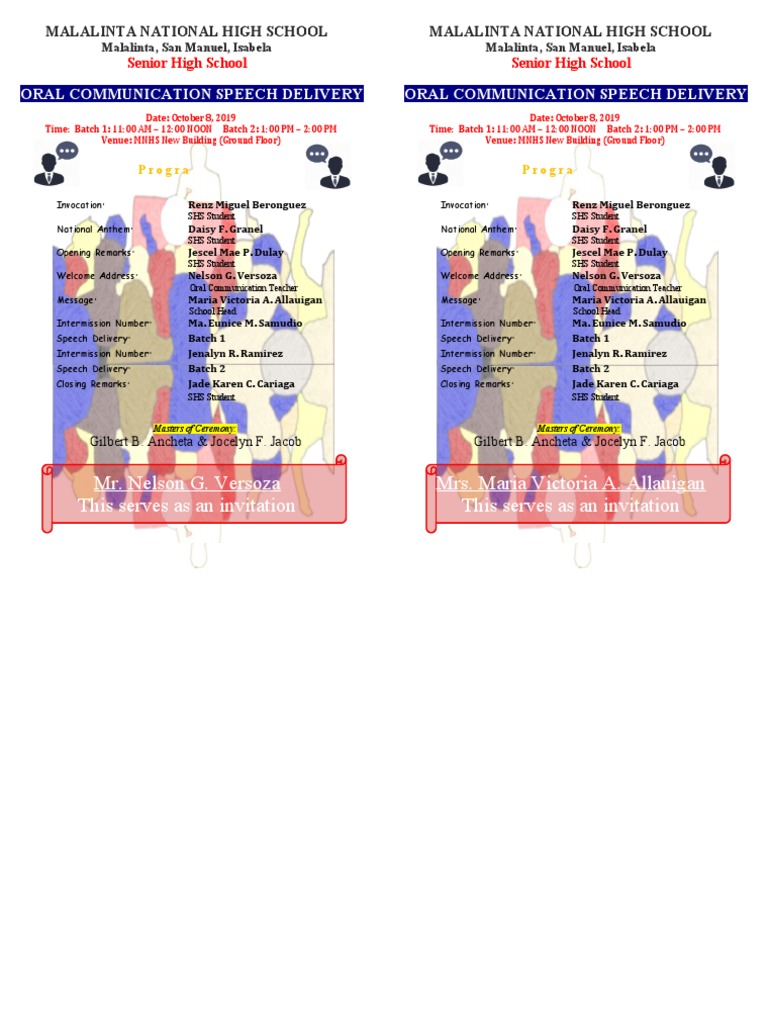 Invitation Speech Delivery | PDF