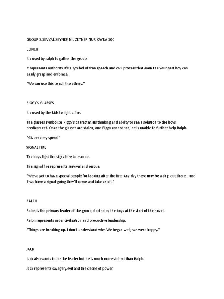 Group 3 Lord of The Flies | PDF | General Fiction