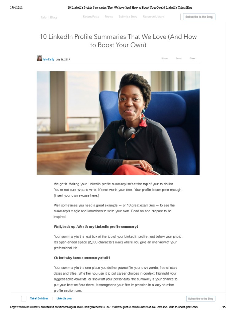 10 LinkedIn Profile Summaries That We Love (And How To Boost Your Own ...