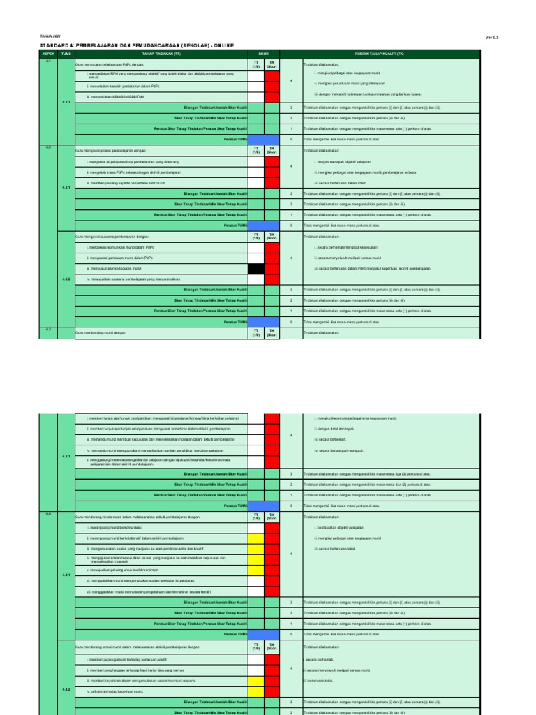BORANG STD 4 - PDPC Dalam Talian 2021 | PDF