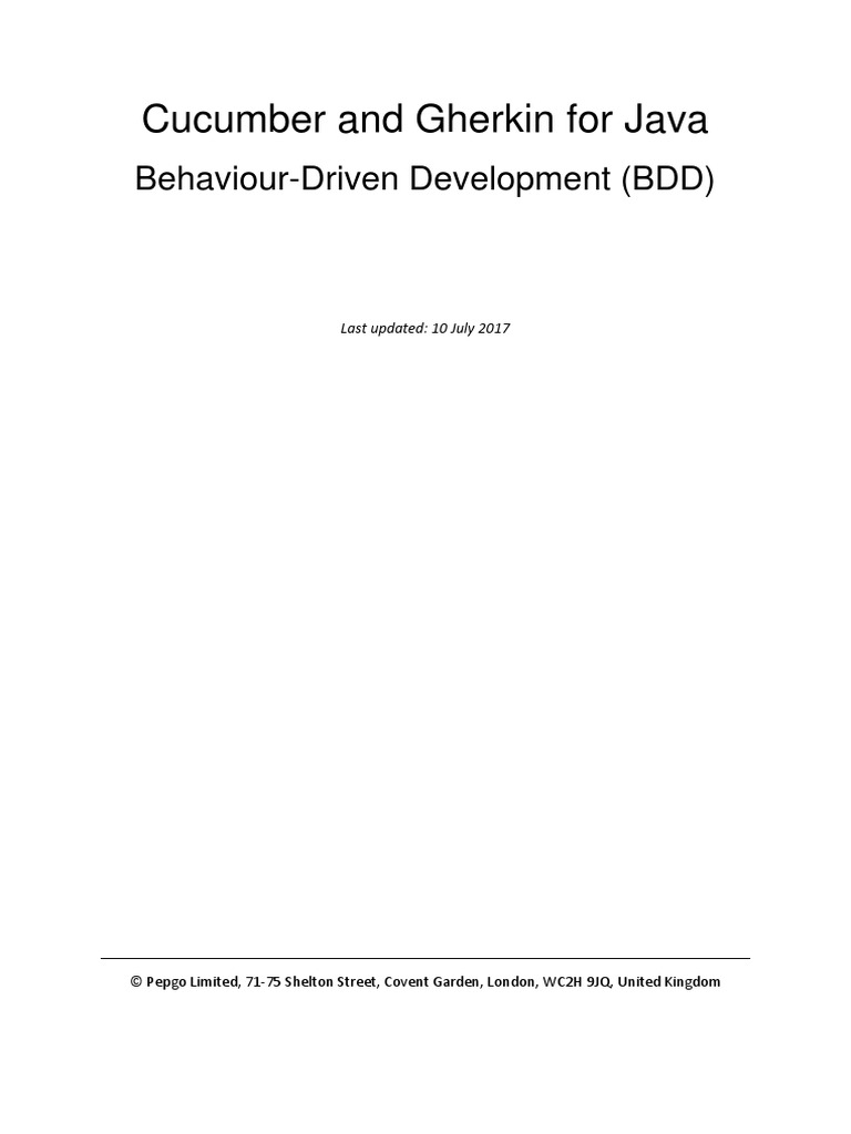 Cucumber Gherkin BDD | PDF | Software Engineering | Computing
