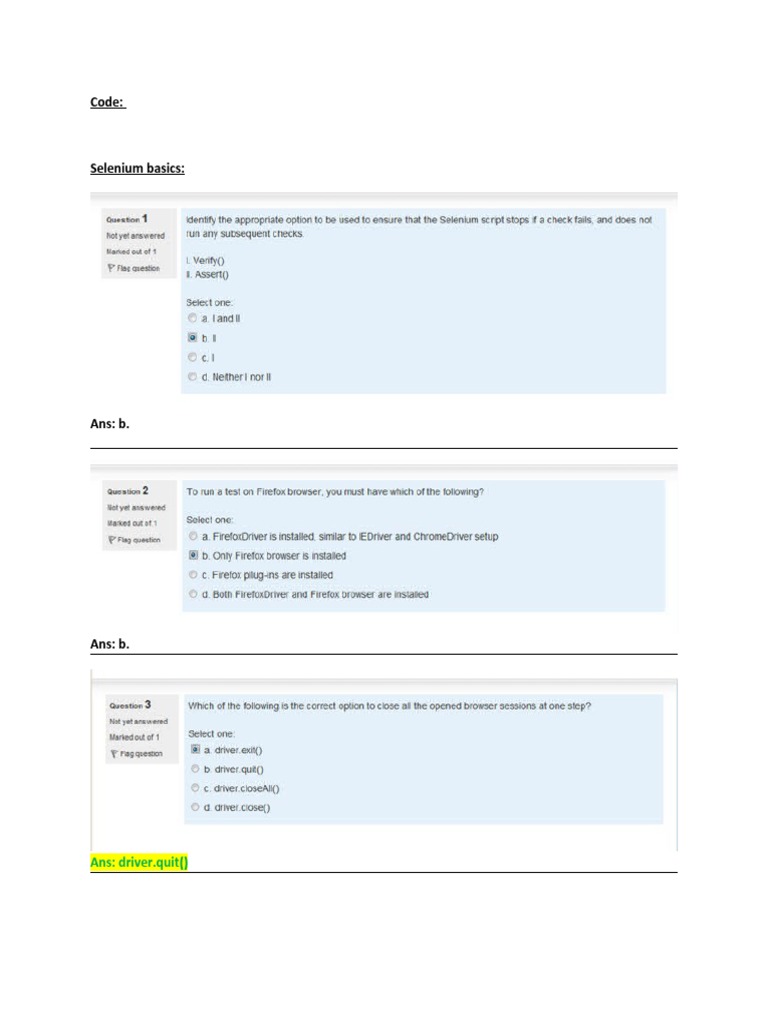 Selenium Basics UPDATED | PDF | Selenium (Software) | Computer Engineering