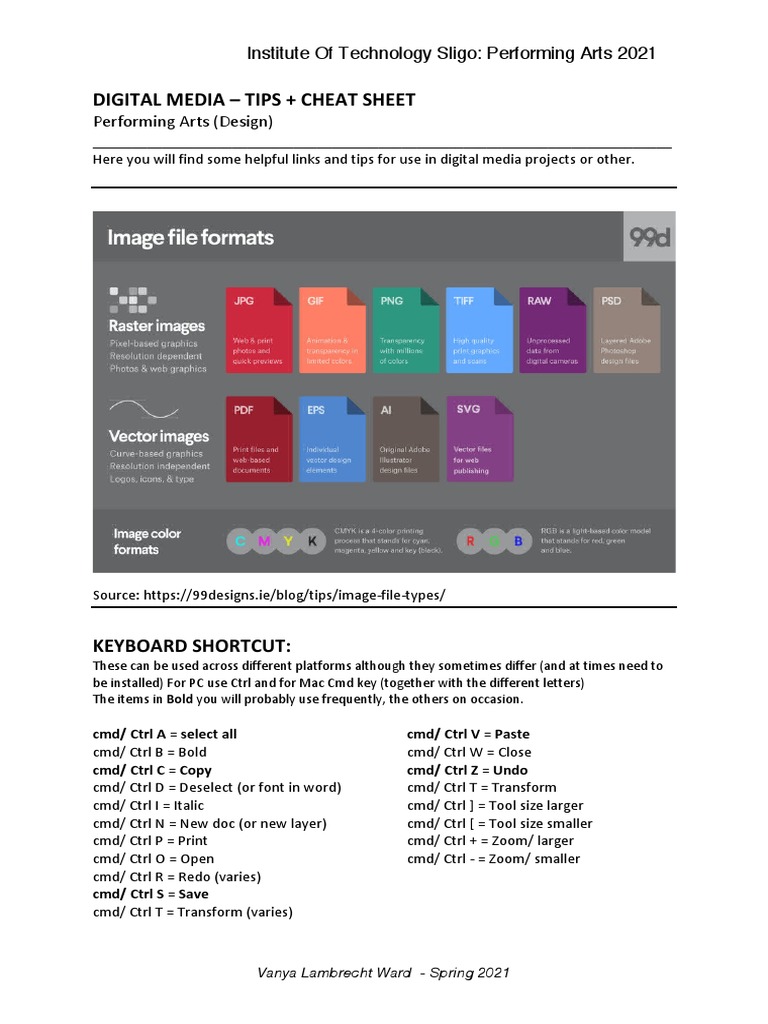 Digital Media Cheat Sheet (2021) | PDF