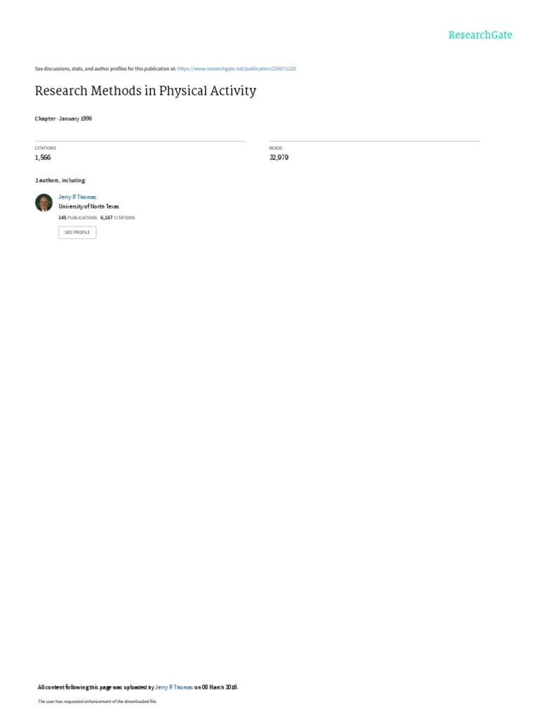 Research Methods in Exercise Science | PDF | Test (Assessment) | Science