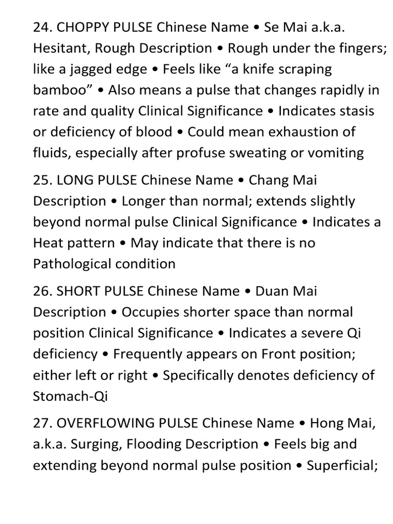TCM P Pulse 2 | PDF | Edema | Pulse
