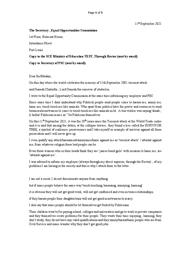 Letter To EOC 11092021 | PDF