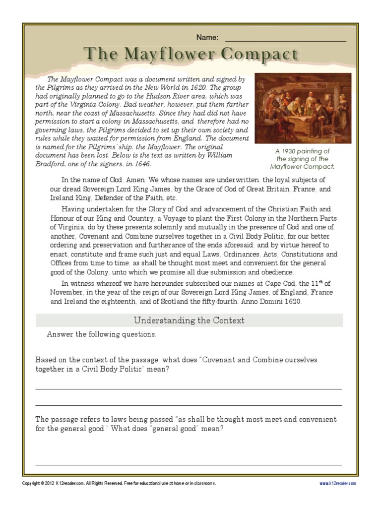Gr6-8 Mayflower Compact | PDF | Travel | History