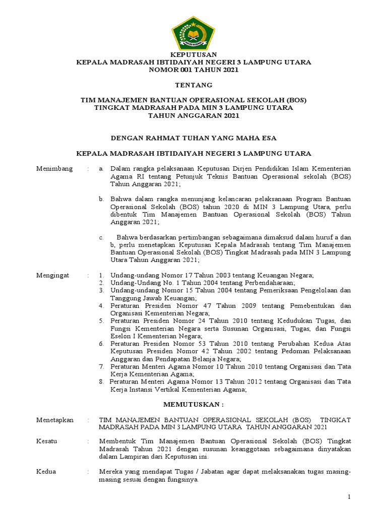 SK Tim Bos | PDF