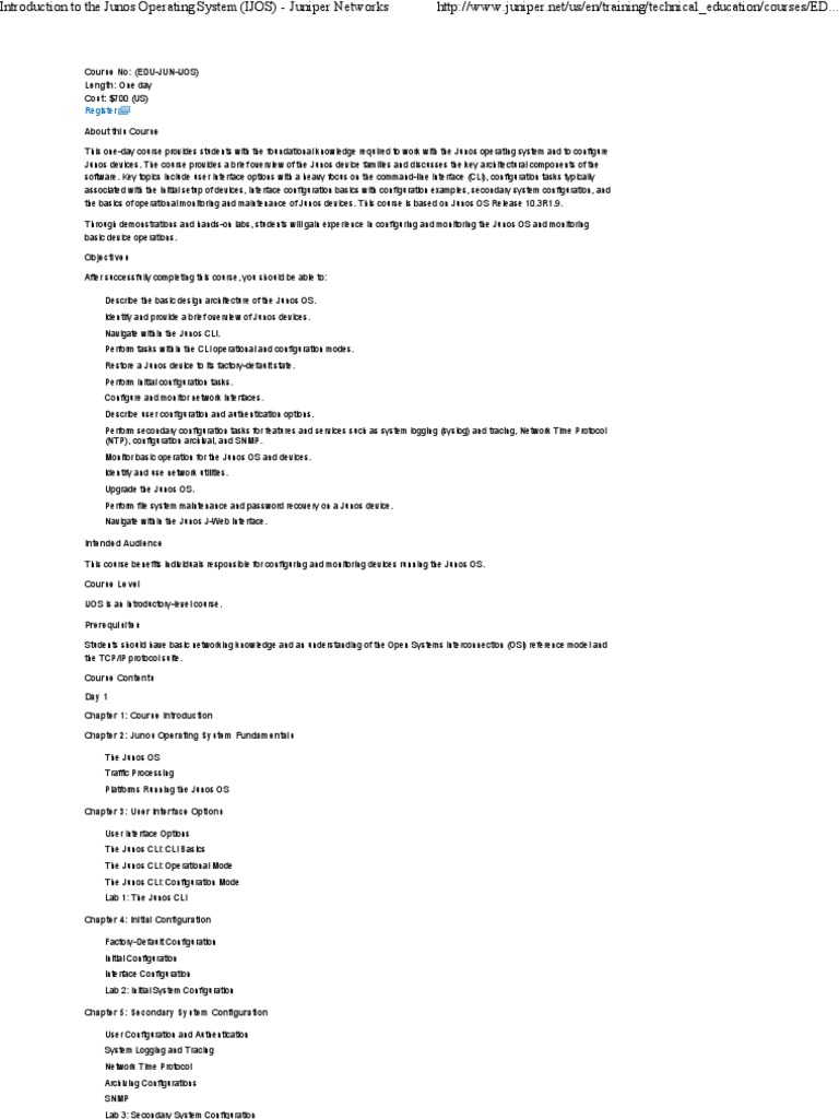 Junos Os Basics For Network Admins Pdf Operating System Command Line Interface