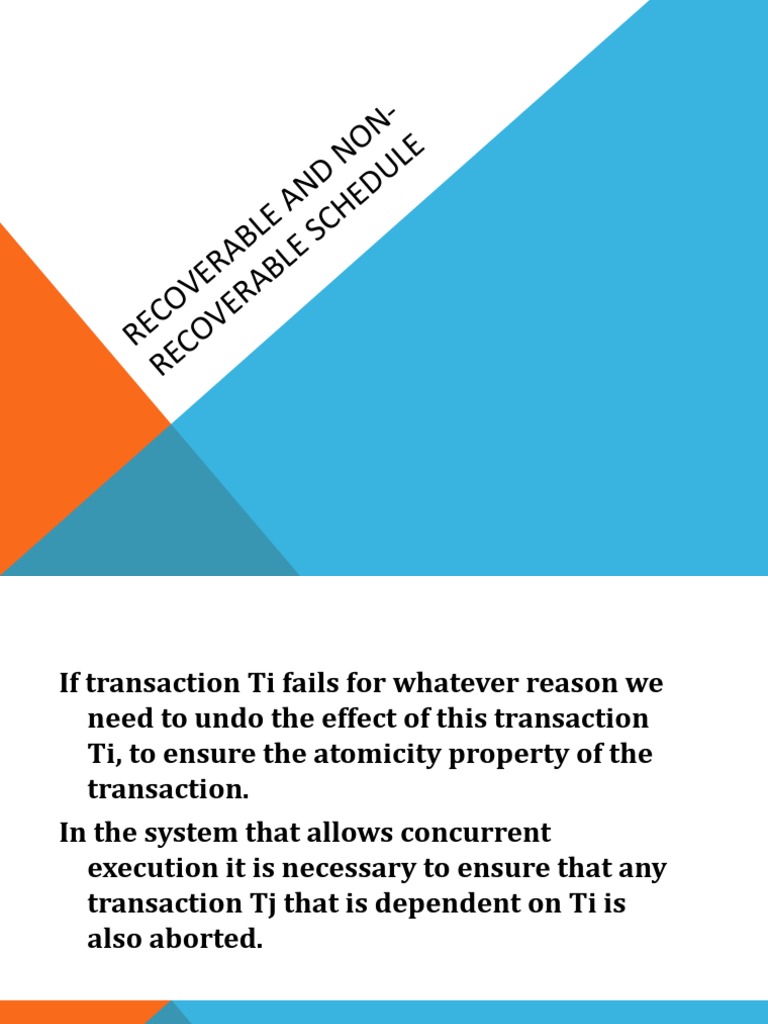Recoverable and Non-Recoverable Schedule | PDF