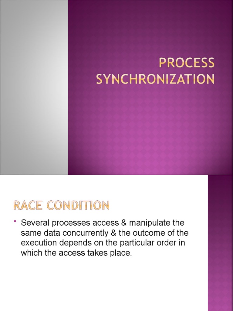 Process Synchronization | PDF | Information Technology Management ...