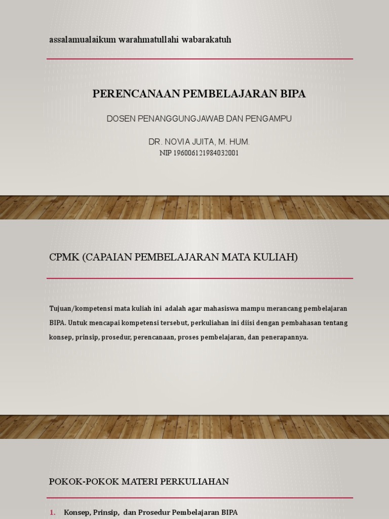 Pertemuan Ke 1 BIPA | PDF | Karier & Perkembangan