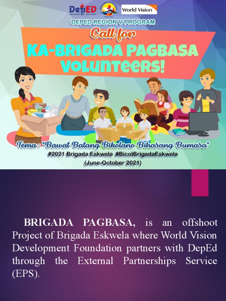 Brigada Pagbasa Program Overview 2025 | PDF | Volunteering | Literacy