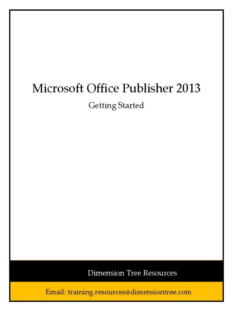 Microsoft Publisher 2013: Getting Started Guide | PDF | Cursor (User ...