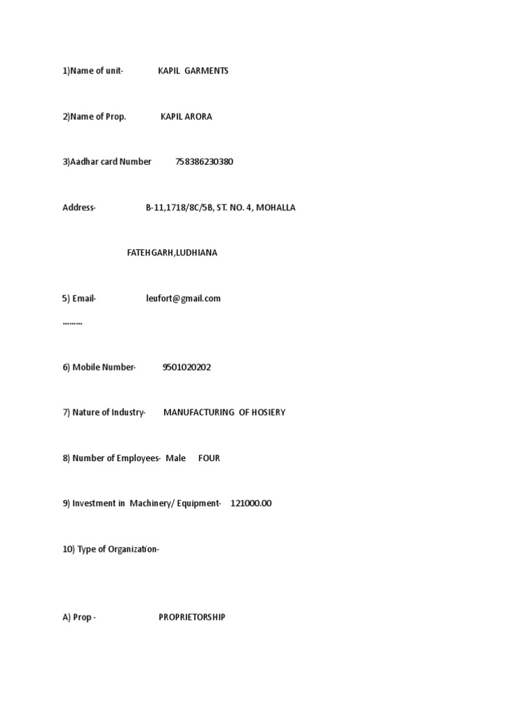 Msme Form | PDF | Business | Technology & Engineering
