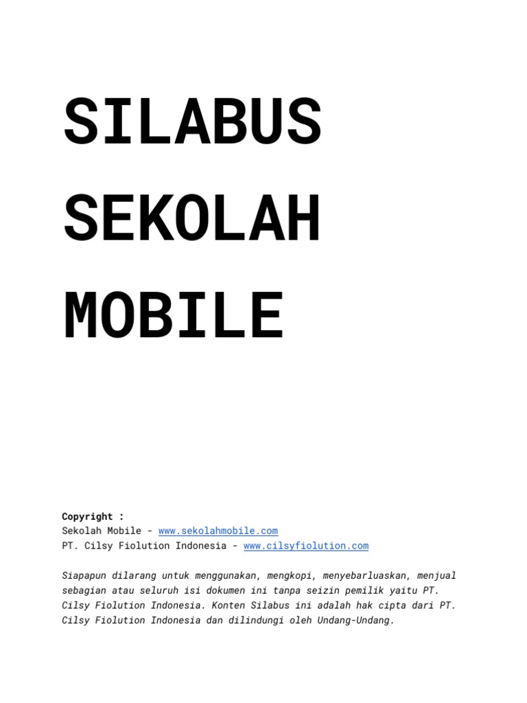 Silabus Sekolah Mobile - Flutter Alt | PDF | Anonymous Function | Computer Programming