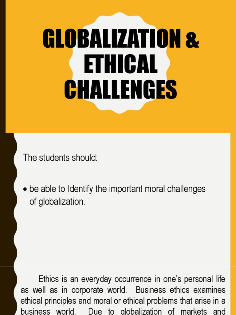 Ethical Challenges in Globalization | PDF | Business Ethics | Globalization