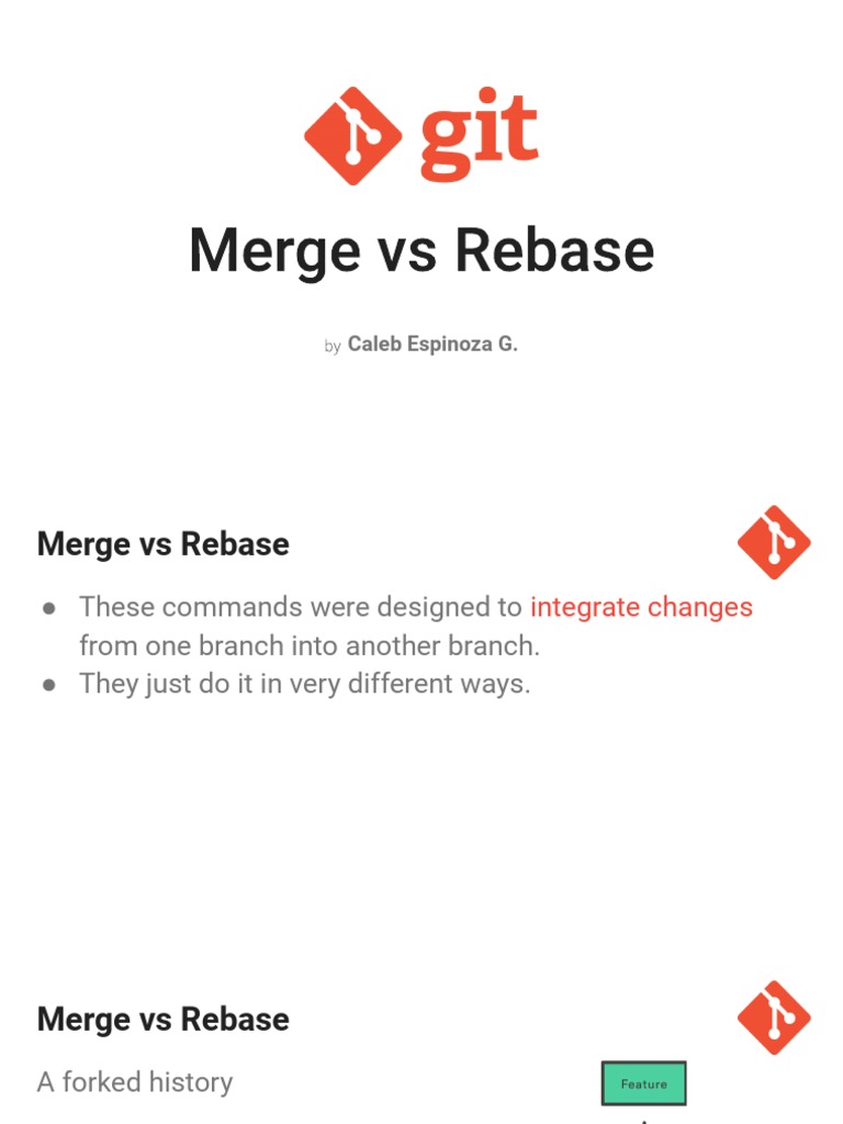 GIT - Merge Vs Rebase | PDF