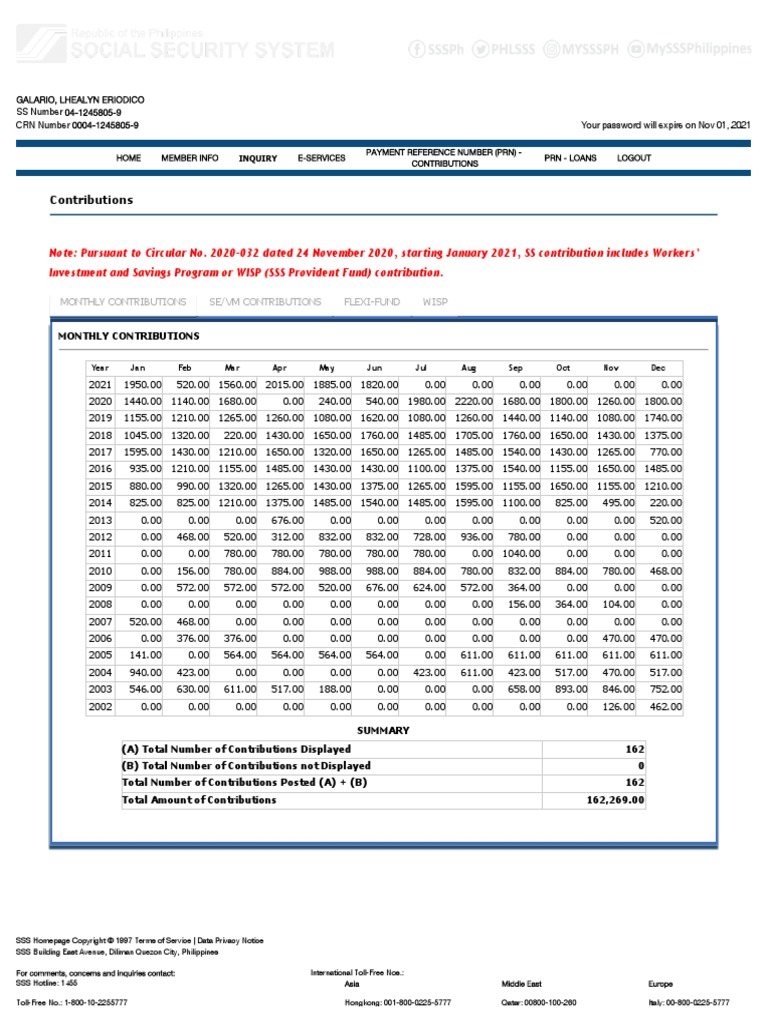Contributions: Investment and Savings Program or WISP (SSS Provident ...