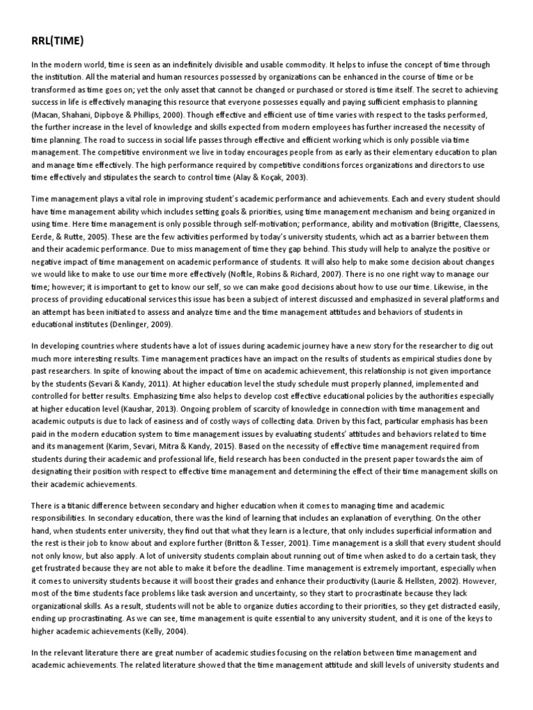 RRL (Time) | Download Free PDF | Motivation | Motivational