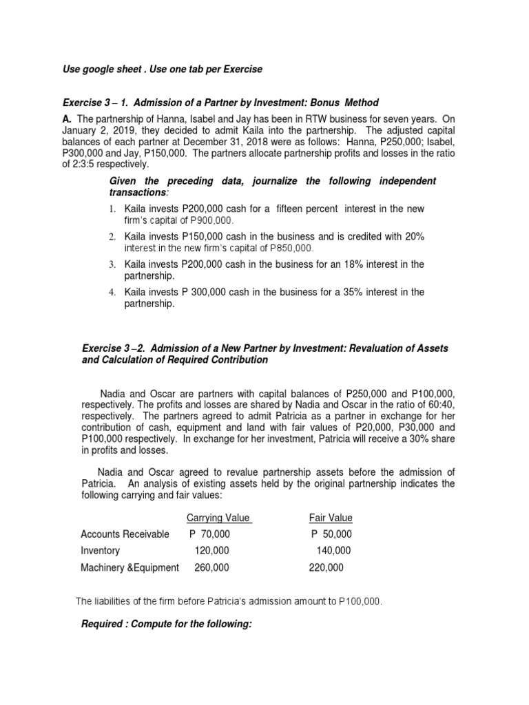 Partnership Dissolution Questions Pdf Partnership Interest