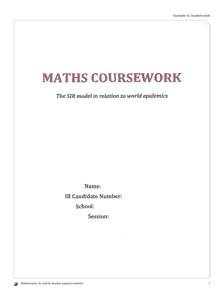 Example 15: Student Work: Mathematics SL and HL Teacher Support ...