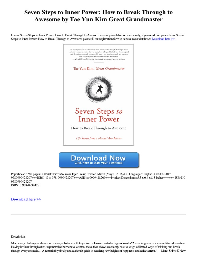 Seven Steps To Inner Power How To Break Through To Awesome | PDF | Books