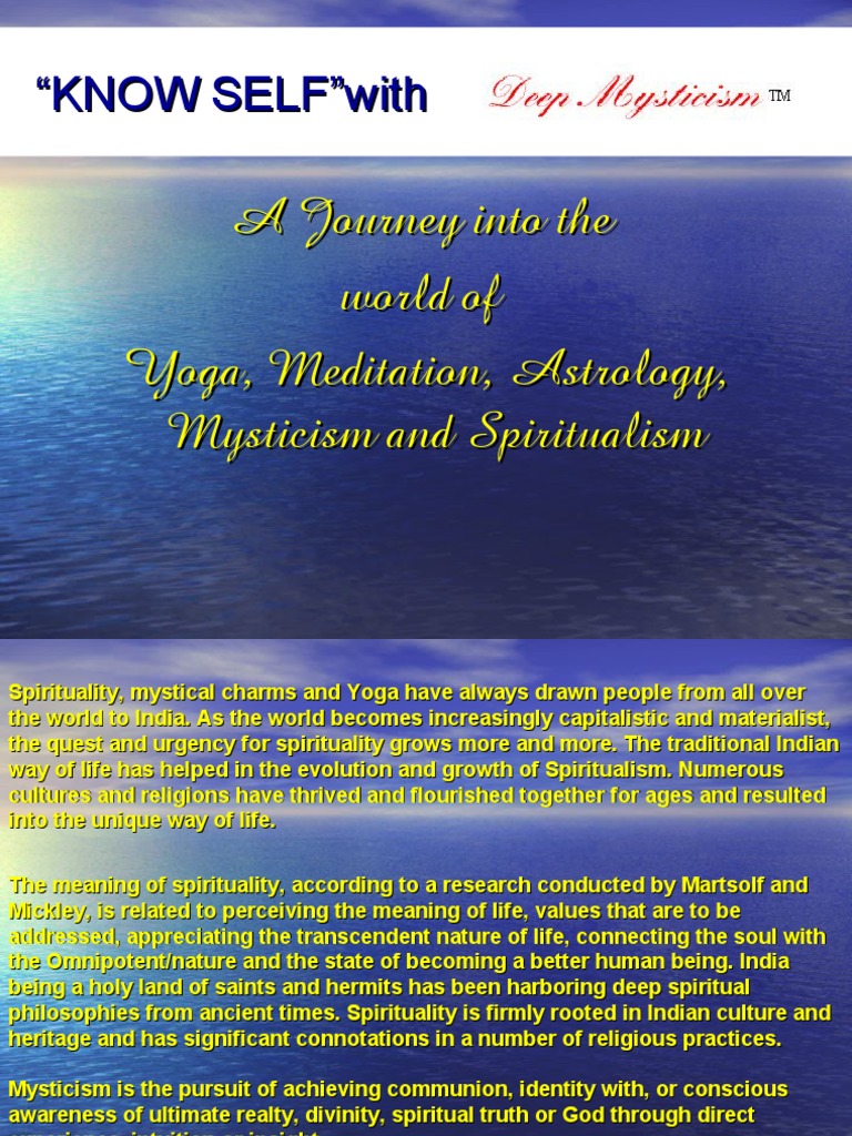 A Journey Into The World of Yoga, Meditation, Astrology, Mysticism and ...