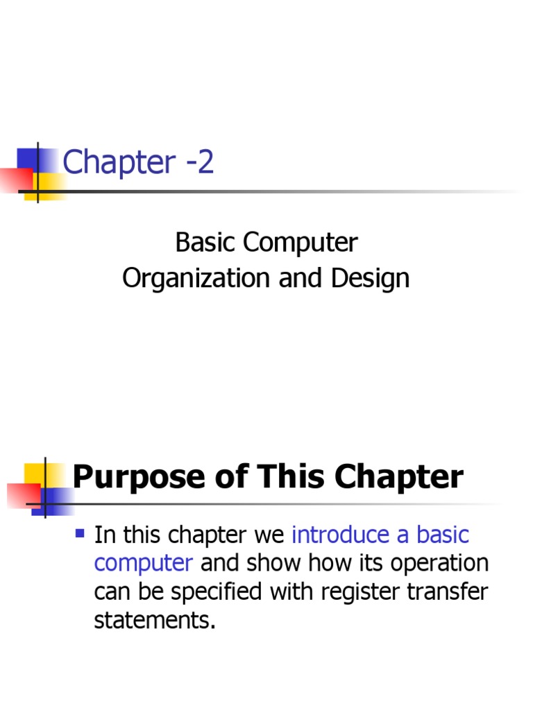 Chapter - 2: Basic Computer Organization and Design | PDF | Input/Output | Subroutine