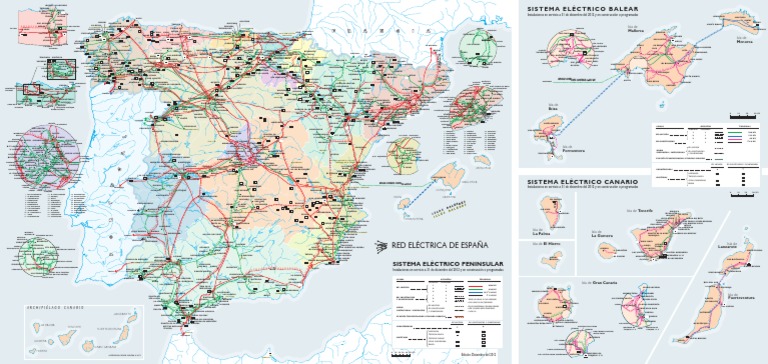 Documentos Mapa Sist Elect Esp REE 2012 | PDF