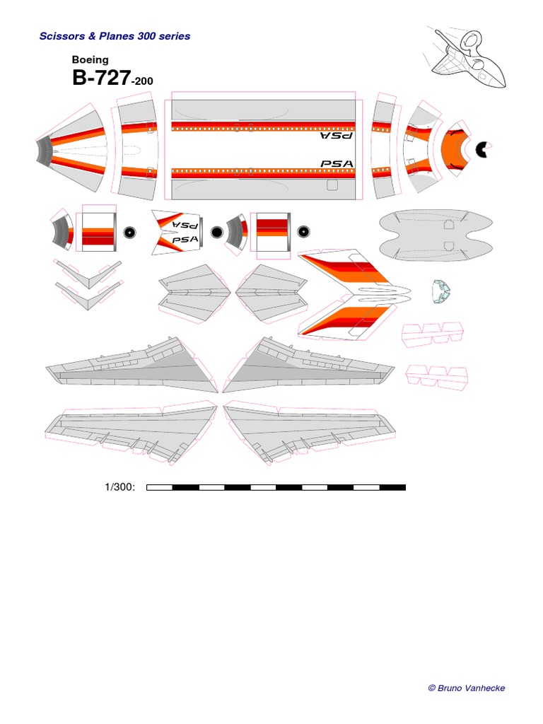 Boeing B727-200 PSA Scissors and Planes | PDF
