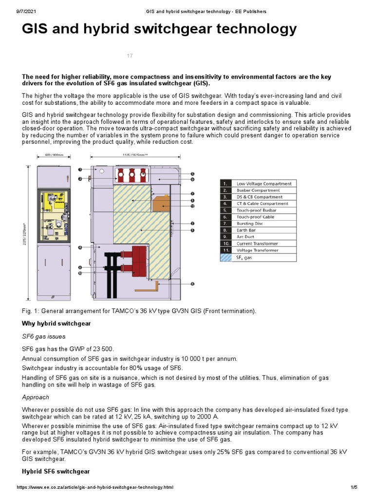 Hybrid GIS Switchgear Technology Overview | PDF | Electrical Substation ...
