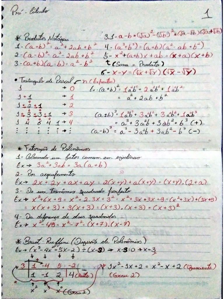 Apostila de Pré-Cálculo-1 | PDF