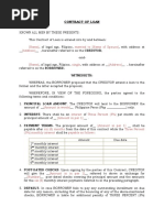 (Kasunduan NG Pag-Utang) : Loan Agreement | PDF | Collateral (Finance ...