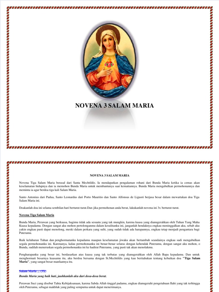 Novena 3 Salam Maria | PDF