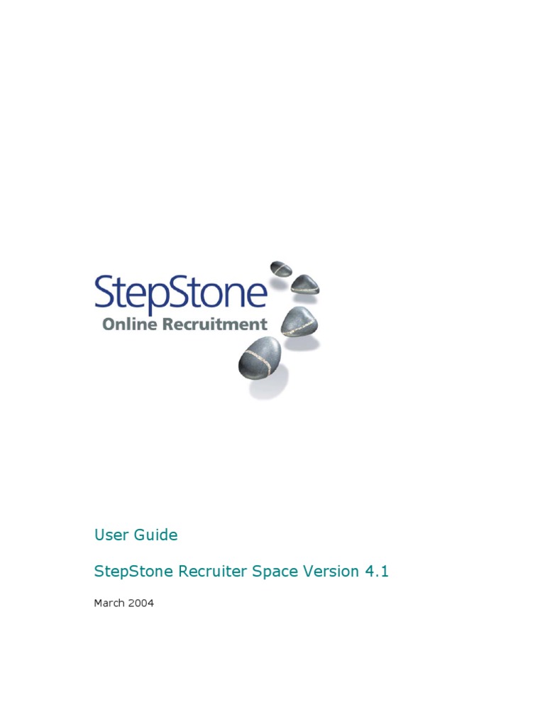 User Guide Stepstone Recruiter Space Version 4.1: March 2004 | PDF ...