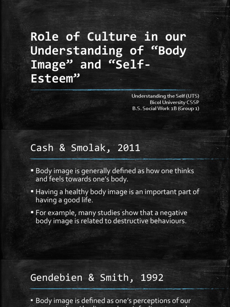 UTS Report Understanding Body Image and Self Esteem 1 | PDF | Body Image | Self Esteem